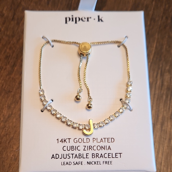 Piper | Jewelry | Piper K 4k Plated Gold Bracelet With Sparkling ...